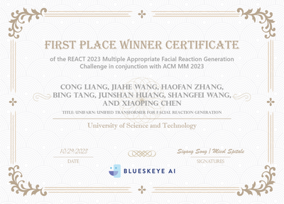 We have gotten the first price of REACT2023 | USTC-AC